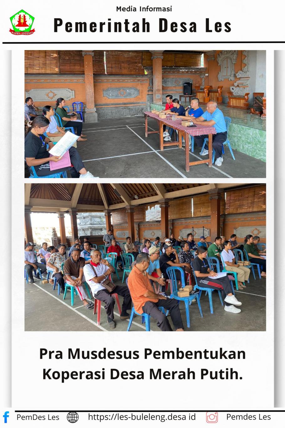 Pra Musdesus Pembentukan Koperasi Desa Merah Putih. - Website Desa Les