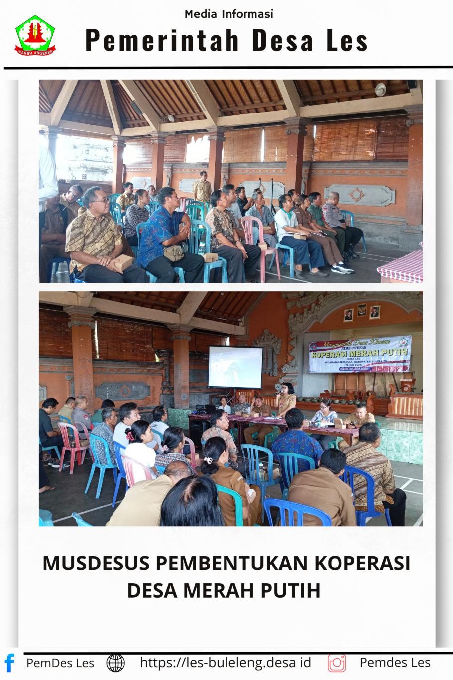 MUSDESUS PEMBENTUKAN KOPERASI DESA MERAH PUTIH - Website Desa Les